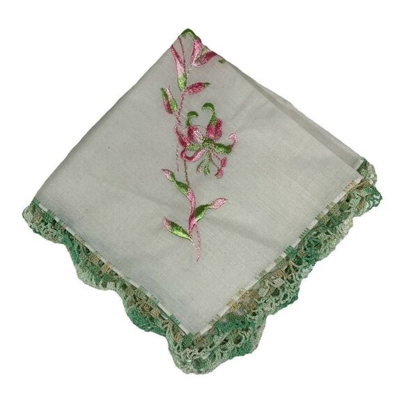 Unbranded | Accessories | Vtg Asiatic Lily Hot Pink Neongreen Floral ...